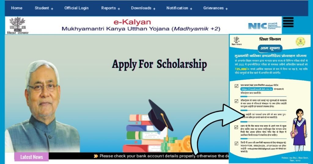 Bihar Mukhyamantri Balika Protsahan Yojana 2023 Online Apply वर्ष 2022